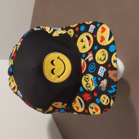 Amscan | Accessories | Amscan Cap Hat Smiley Emoji Lol Faces Black ...